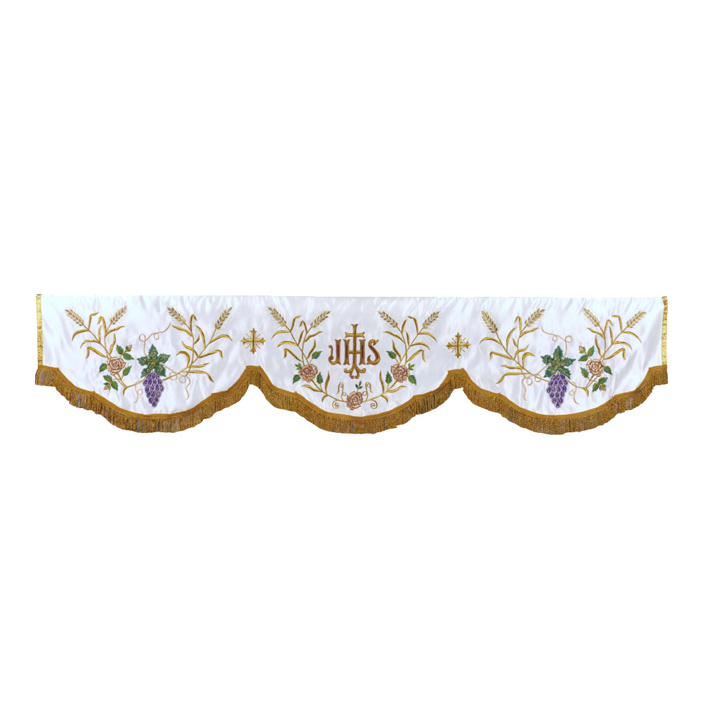 P01: Satin White Altar Parament - IHS - Satin White - Altar Parament ...